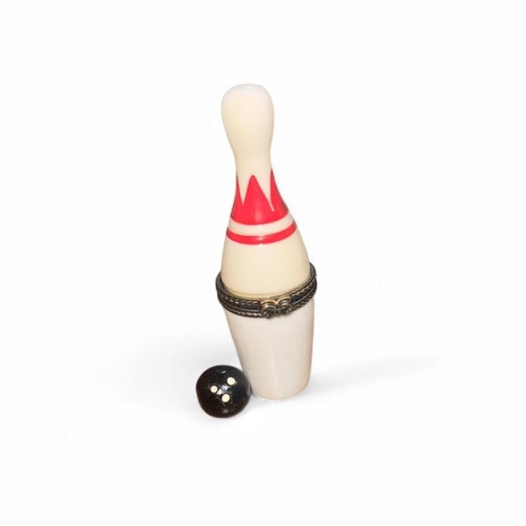 No Label | Accents | Bowling Pin Trinket Box With Mini Bowling Ball ...